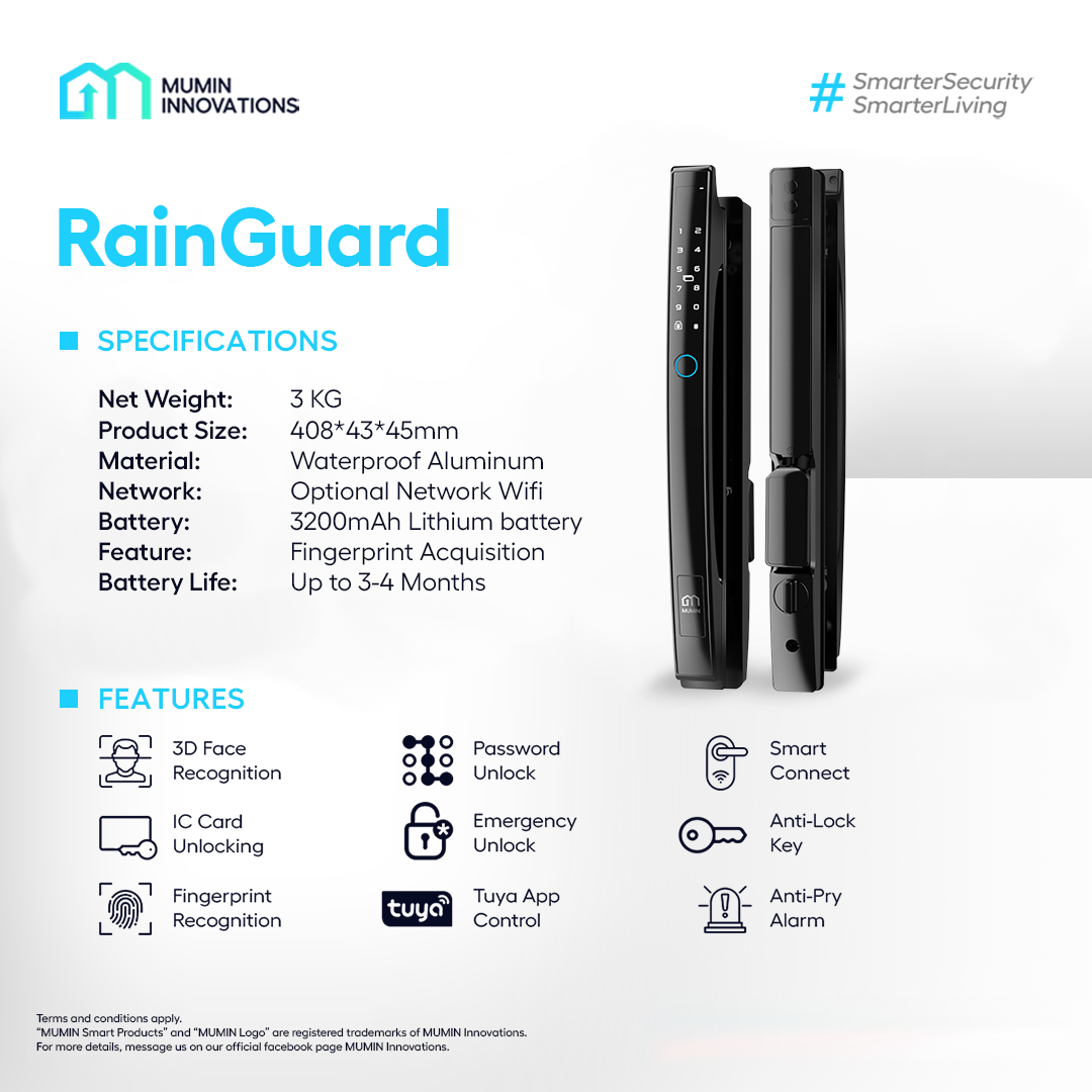 RainGuard Smart Door Lock – Mumin Innovations